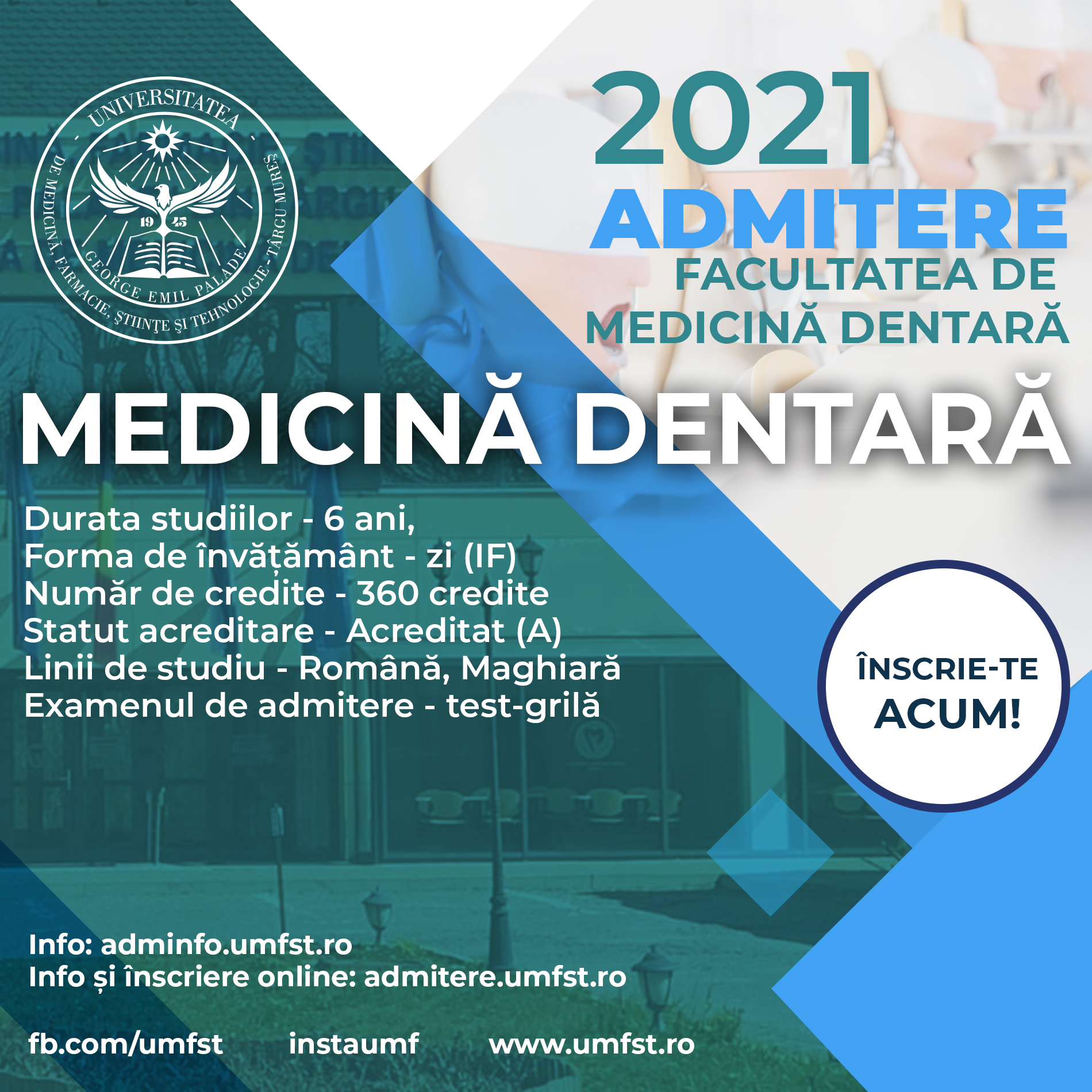 MEDICINĂ DENTARĂ – Admitere@UMFST
