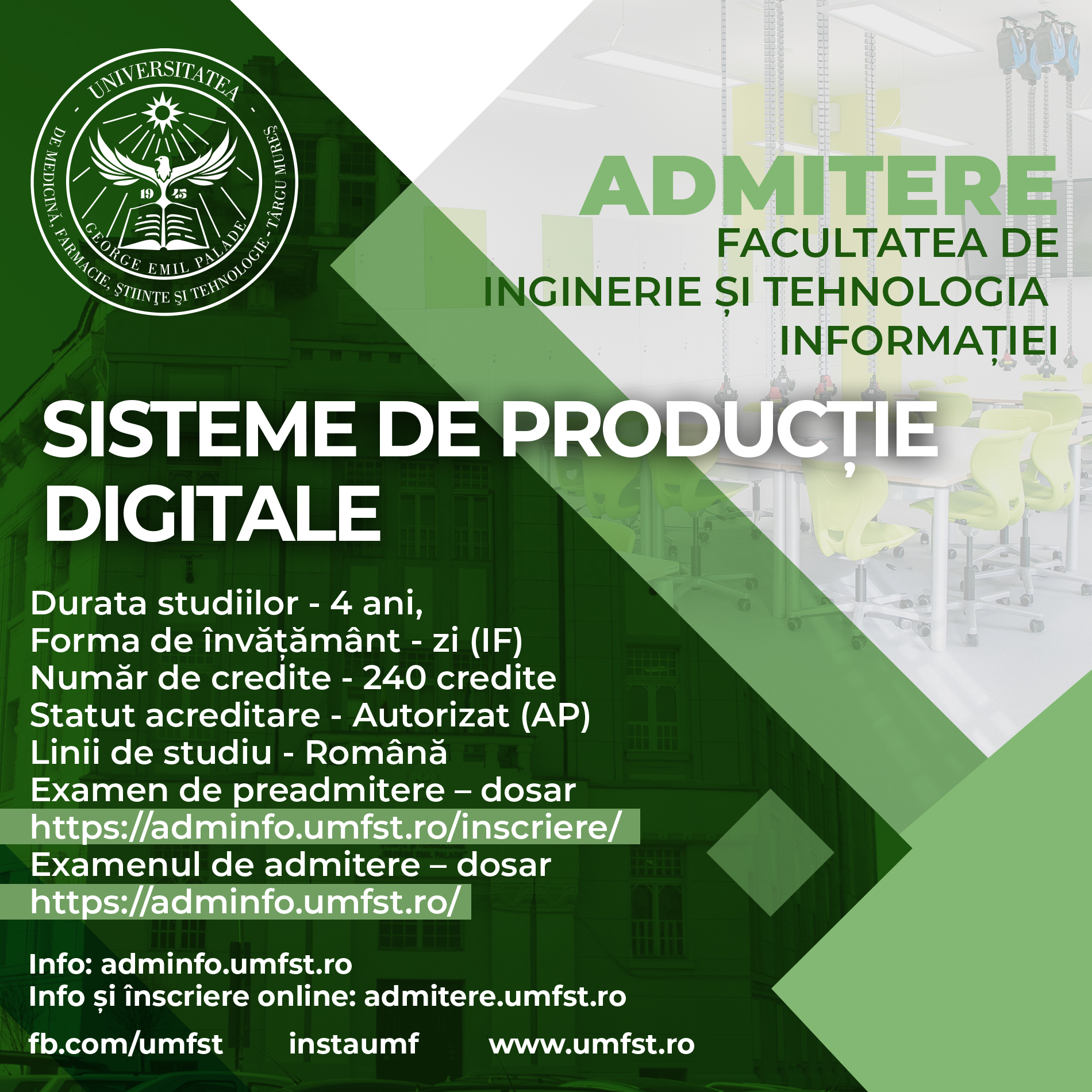 INGINERIE ȘI TEHNOLOGIA INFORMAȚIEI – Admitere@UMFST